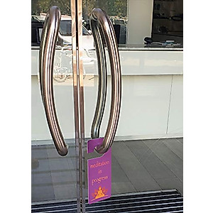 Meditation Door Sign | Do Not Disturb Sign Meditation in Progress | Meditation Gift for Home or Office