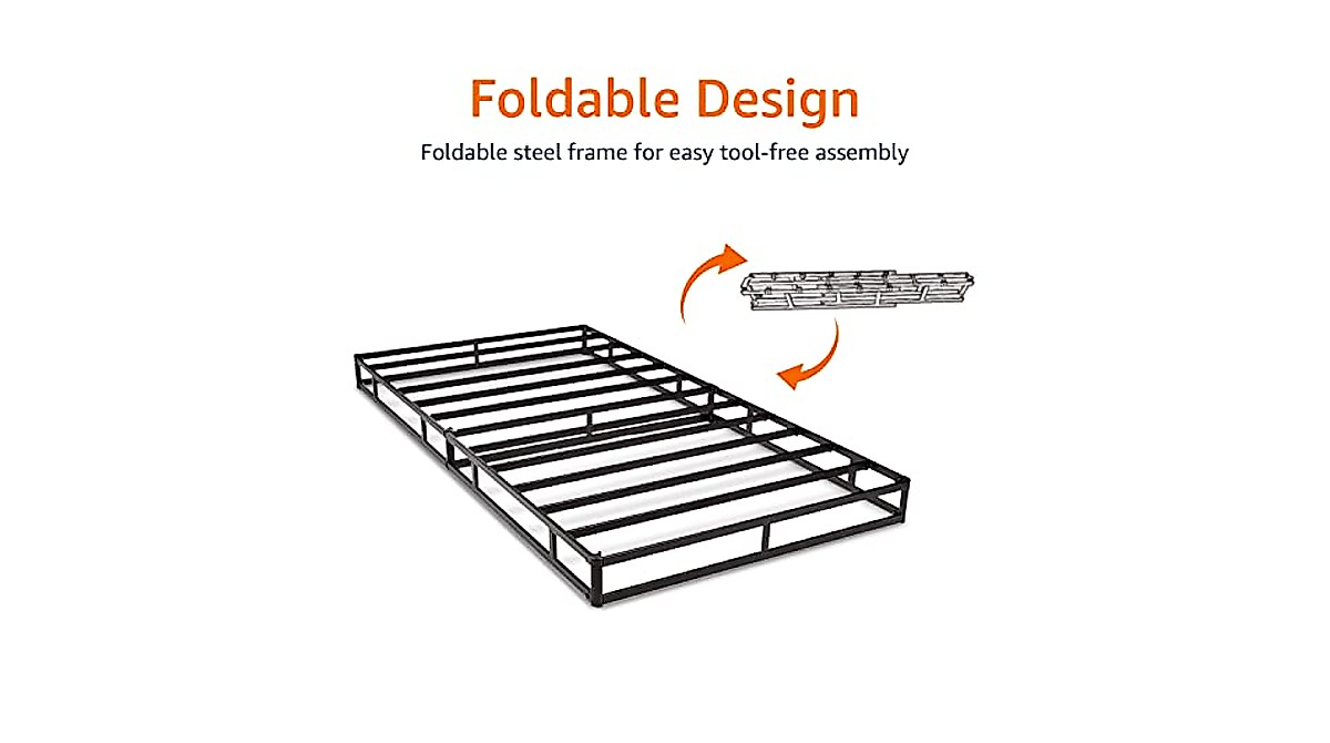 Amazon Basics Smart Box Spring - Easy Assembly Twin Bed