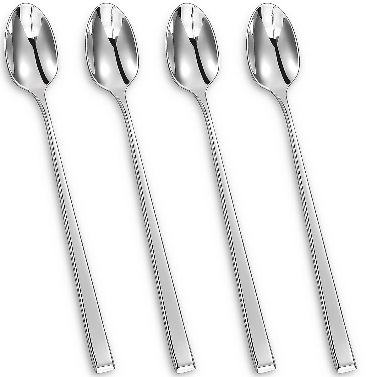 Royalrose Alexander Fine Spoons, Set of 4, 18/10 Stainless Steel, Well Made, Dishwasher Safe, Heavy Duty Spoon (7.3" Iced Tea Spoons)