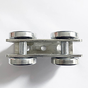 Hi Flame 4 Wheel Light Duty Trolley Assembly Roller Trolley Easy Bolt Installation for use with 1-5/8" Wide and All 1-5/8" or Taller Strut Channel (4)