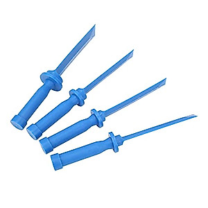 4 Pcs Non Marring Plastic Chisel Scraper, Plastic Chisel Scraper, No Scratch Chisel Remover Tool Kit, Four Blade Widths, for Removing Trim, Adhesives, Caulk, Decals