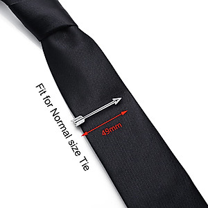 Honey Bear Mens Arrow Tie Clip Bar Stainless Steel 4.7cm