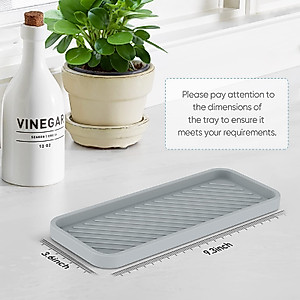 EG-SIPRO Kitchen Sink Organizer Tray,Sponge Holder for Kitchen Sink Bathroom Counter Tray Sponge Caddy Silicone Soap Holder for Soap dispenser, Bottle, Dishwashing Accessories(2-pack)