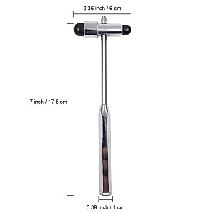 FLYH Buck Neurological Hammer, Tromner Reflex Hammer with Needle and Brush, for Neurologic Reflex Diagnosis and Testing
