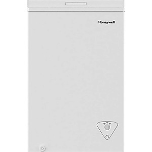 Honeywell 3.5 Cubic Feet Chest Freezer with Removable Storage Basket, Adjustable Temperature Control, Energy Saving, for Garage, Office, Dorm, or Apartment, white