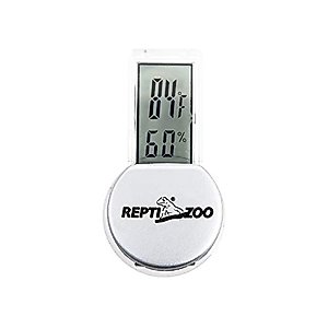REPTI ZOO Reptile Thermometer Hygrometer with Suction Cup, Digital Thermometer Hygrometer for Reptile Rearing Box Terrarium Tank Bearded Dragon, Temperature & Humidity Gauge Fahrenheit (℉)