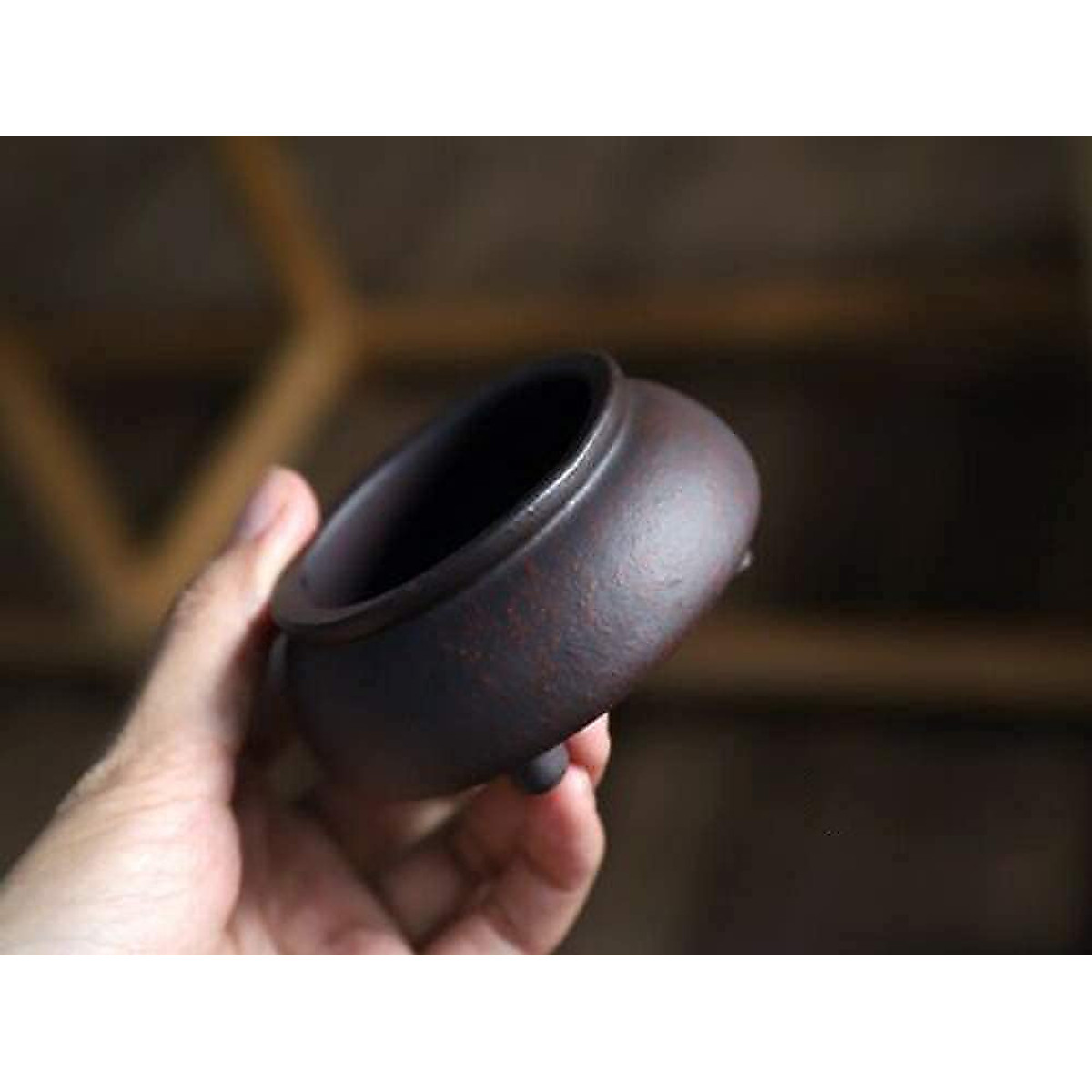 Round Chinese Yixing Zisha Mame Bonsai Pot 2.5''x2.5''x1.5''