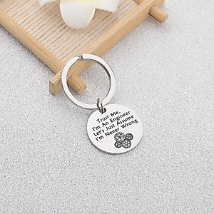 LQRI Engineer Gift Engineering Gift Trust Me I'm An Engineer Keychain Engineer Gift Retiring Gift Engineering Graduation Gift