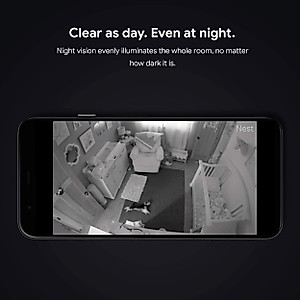 Google Nest Cam Indoor - 1st Generation - Wired Indoor Camera - Control with Your Phone and Get Mobile Alerts - Surveillance Camera with 24/7 Live Video and Night Vision