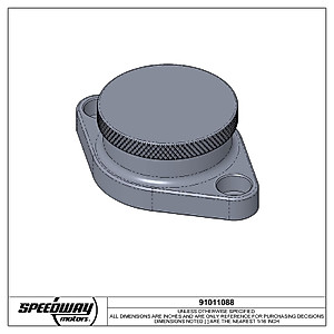 Bolt-On Billet Aluminum Engine Oil Filler Caps, Short