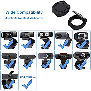 2 Pack Universal Webcam Cover, Desktop Computer External Webcam Lens Cover Shutter Cap Hood, Streaming Web Camera Privacy Cover Clip Compatible with Logitech HD Pro Webcam C270/C615/C920/C930e/C922X