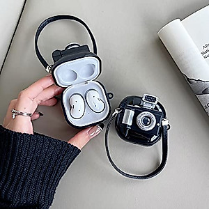 Compatible with Samsung Galaxy Buds2 pro(2022)/Galaxy Buds Live/Galaxy Buds pro/Galaxy Buds 2 Charging Box,3D Camera Can Light Up Silicone Earphone Case with Keychain