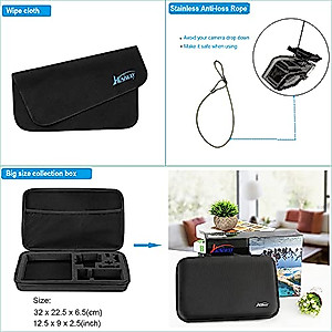 Husiway Accessories Kit for Gopro Hero 11 10 9 Black Waterproof Housing Silicone Case Glass Screen Protector Bundle for Go pro Gopro11 Gopro10 Gopro9 Hero10 Hero11 Hero9 Action Camera 62E