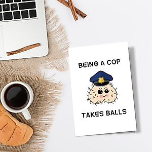 Spercy Funny Police Academy Graduation Card, Police Graduation Card, Police Officer Congratulation Card