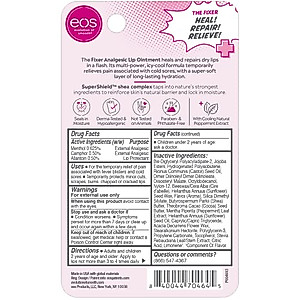 eos Medicated Lip Balm - The Fixer | Lip Care to Repair and Protect Chapped and Dry Lips | Instant Cooling and Pain Relief with Natural Ingredients | 0.35 oz
