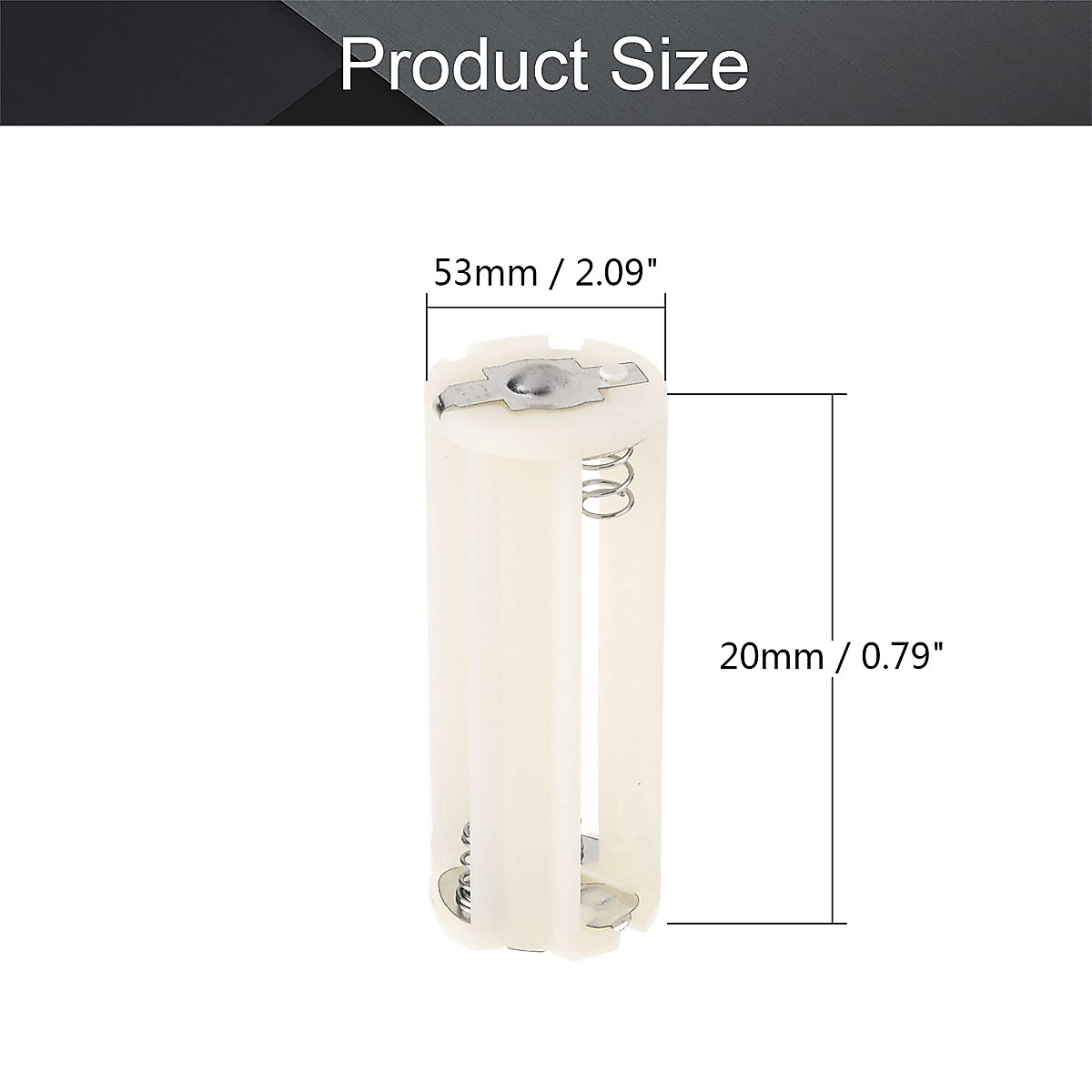 Bettomshin 6Pcs AAA Size Series Connection Battery Convertor Adapter Holder White