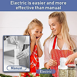 Jar Vacuum Sealer for Mason-Electric 6 in 1 Food Sealer Jar Sealer Handheld Vacuum Sealer Air Pump Kit for Wide and Regular Mouth Mason Jar Compatible with Vacuum Sealer Machine Attachment