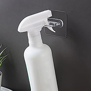 Zerodeko 20pcs Self Adhesive Wall Hook Spray Bottle Hanger Broom Mop Grippers Bathroom Storage Hanger for Umbrella Eyeglasses Towel Shower Sponge