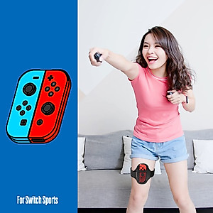 ZWZY Leg Strap Compatible with Switch Sports and Ring Fit Adventure, Adjustbale Elastic Straps for Switch & OLED Model