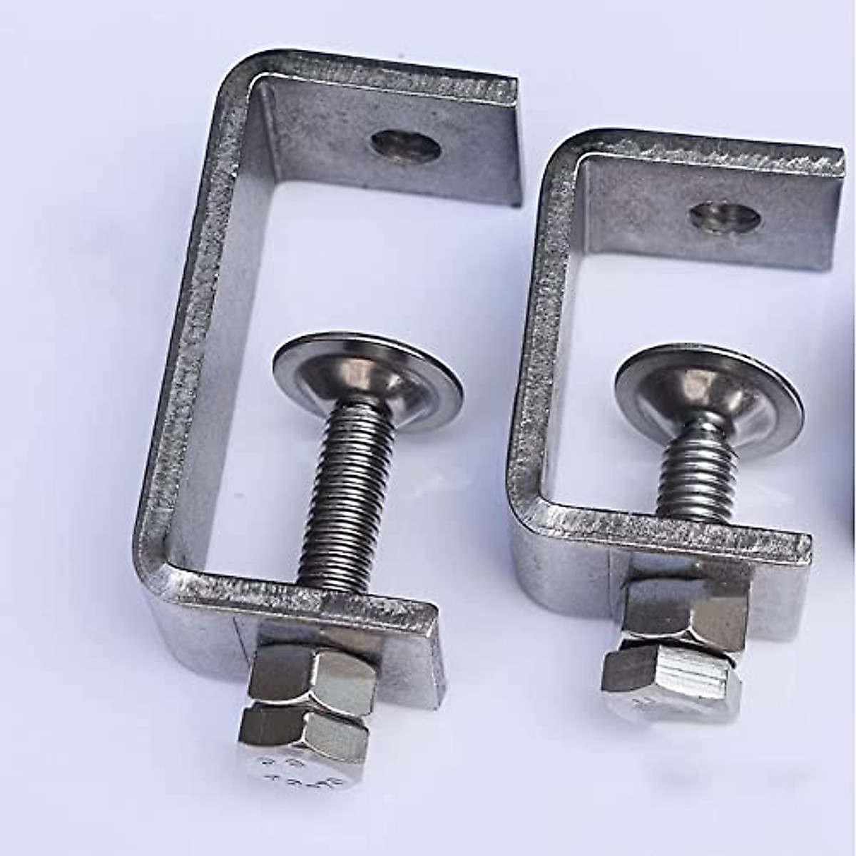 BOOHAO 2 pcs Stainless Steel C Clamp Tiger Clamp Wood Working Tools Welding Clamps G Clamp with Wide Jaw Openings for Carpentry Woodwork Building (65MM)
