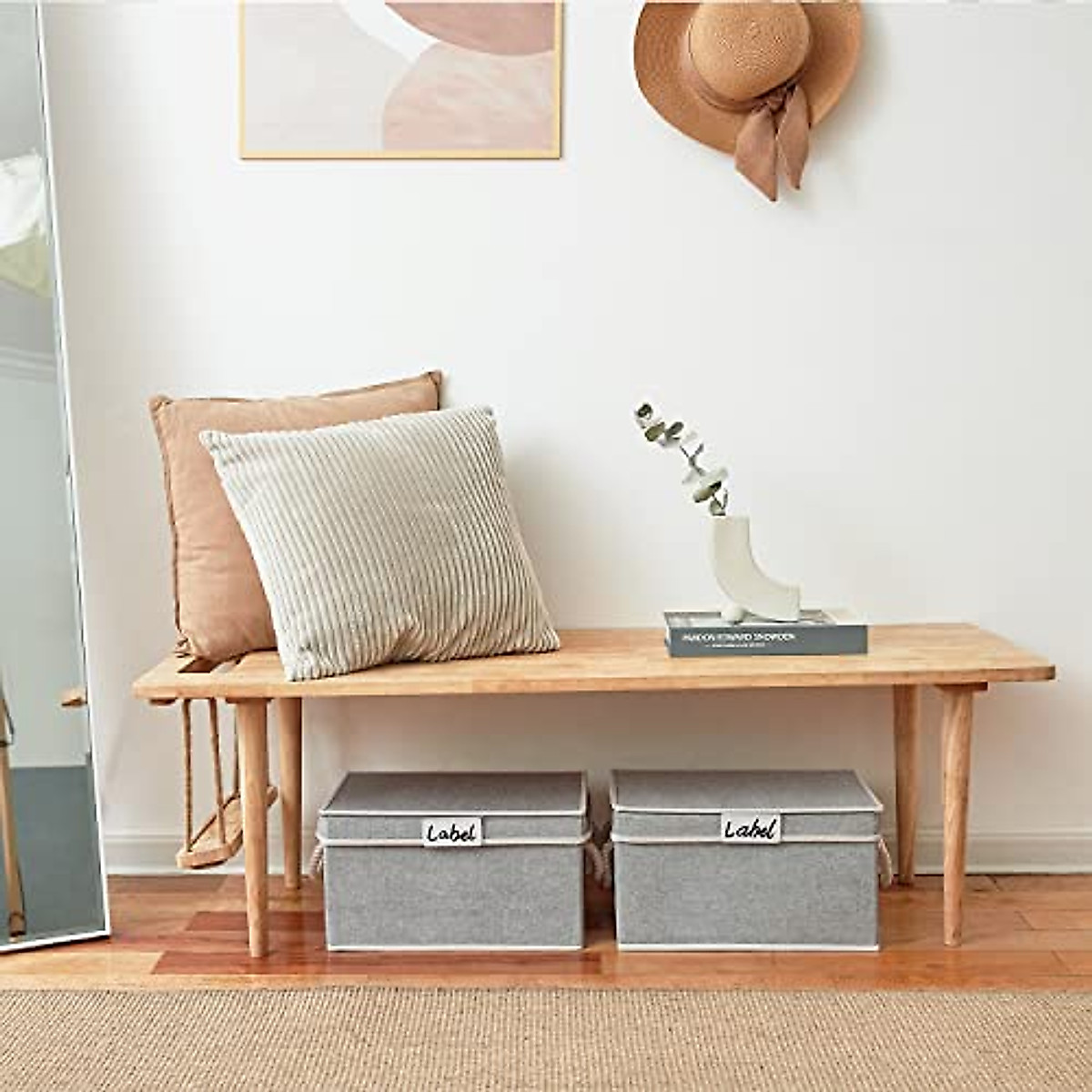 LoforHoney Home Bundle- Storage Bins with Lids Light Gray Large 2-Pack & 4-Pack