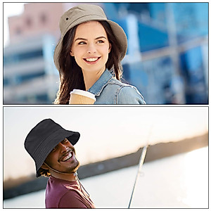 4 Pieces Bucket Hat Sun Hat Packable Travel Hat Beach Fishing Hat for Men Women(Large)