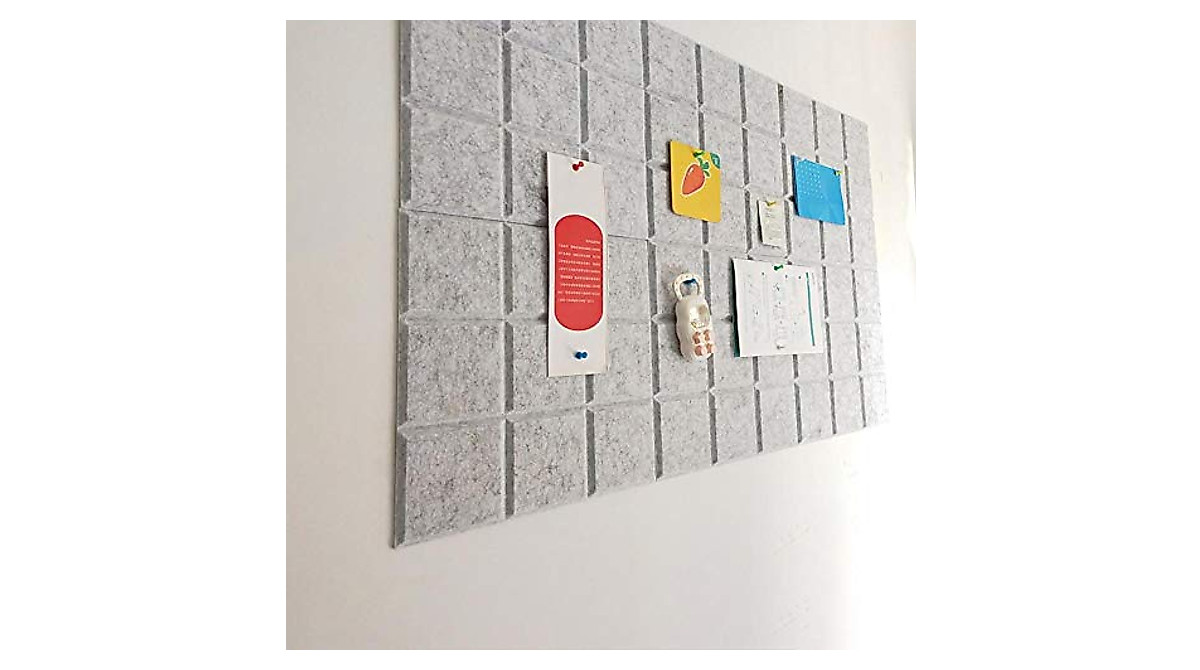 Horypt Felt Tile Board - Stylish Self-Adhesive Wall Bulletin Board