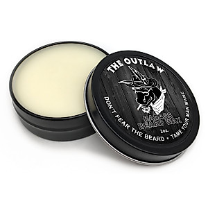 Badass Beard Care Beard Wax For Men - The Outlaw Scent, 2 oz - Softens Beard Hair, Leaves Your Beard Looking and Feeling More Dense