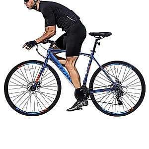 Mens Road Bike Hybrid Bikes, 700x25C Road Bikes for Men and Women, 8 Speed Commuter Bike Bicycles for Men