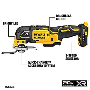 DEWALT 20V MAX Power Tool Combo Kit, 4-Tool Cordless Power Tool Set with Battery and Charger (DCK551D1M1)