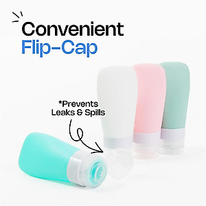 Travel Bottles for Toiletries and Travel Size Containers TSA Approved and Easy-to-Use Travel Size Bottles Made of Silicone & Travel Essentials by Enzi