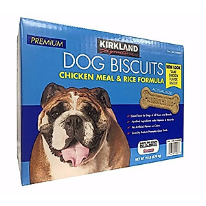 Kirkland Signature Premium Dog Biscuits Chicken Meal & Rice Formula 15 LB,standart
