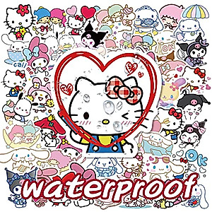 Kawaii Stickers 100pcs Cute Kawaii Stickers, Cute Japanese Anime Stickers for Kids Teen Girls Adult Laptop Guitar Suitcase Skateboard Waterproof Stickers (100pcs Cute)