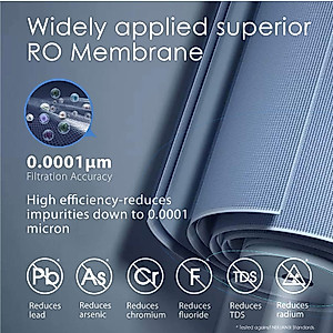 Waterdrop WD-G3-W Replacement Filter, Replacement for WD-G3-W Reverse Osmosis System, CF Filter + CB Filter + RO Filter, New Logo Design