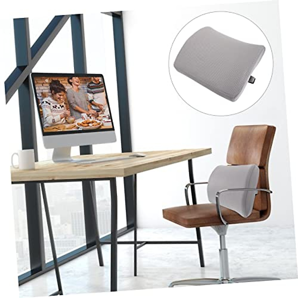 Homoyoyo Comfort Pillow 1pc Waist Pad Waist Pillow Sponge Polyurethane Seat Work Seat Pillow