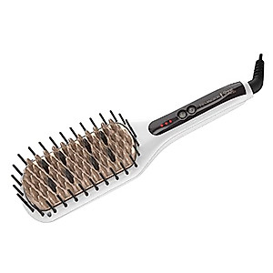REMINGTON SHINE THERAPY Argan Oil & Keratin Infused Straightening Brush / Heated Styling Brush / Paddle Brush
