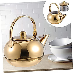 HOLIDYOYO Stainless Steel Pot Whistling Stovetop Kettles Supply Boiling Tea Kettle Infuser Whisle Hot Water Kettle Bowls Espresso Machine Espresso Mug Brew Lid Coffee Maker Thicken Teakettle