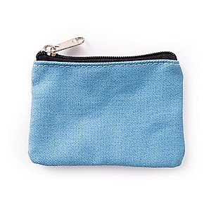 HappyDaily 6 Pack Canvas Zipper Bags Small Makeup Bags Lipstick Cosmatic Organizer Small Storage Pouch Carrying Purse (Pink/Hotpink/Sky Blue/Purple/Orange/Grey, Small (3.1'' x 5.1'')) (HD274)