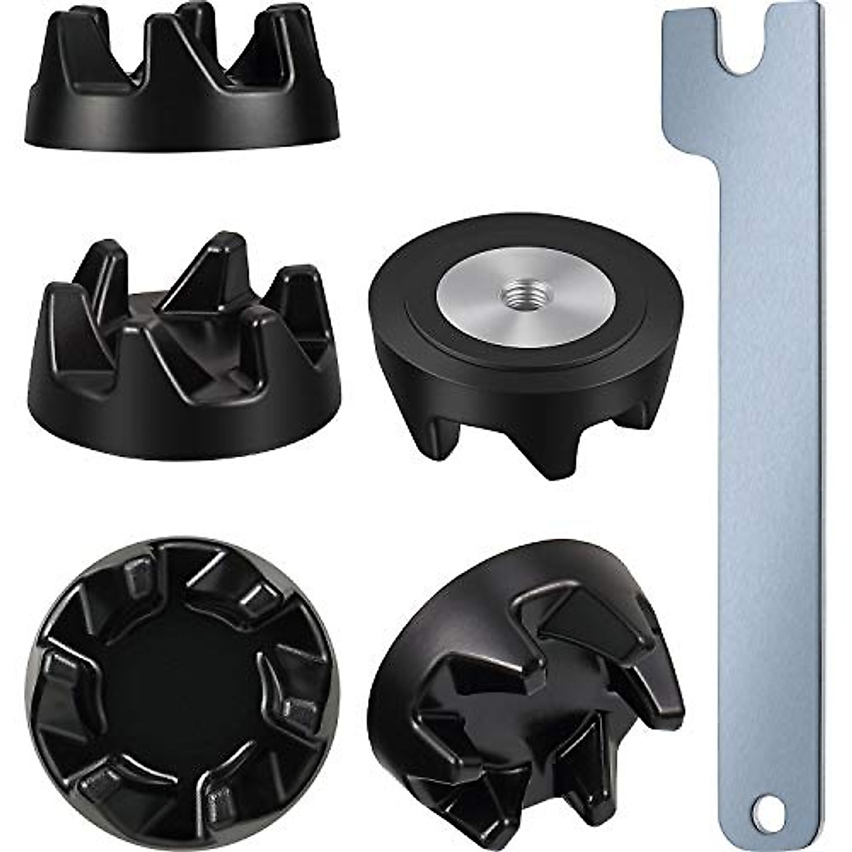 5 Packs 9704230 Blender Coupler Blender Coupling Replacment Parts with 1 Wrench Compatible with KitchenAid WP9704230VP WP9704230