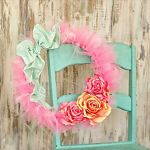 Expo International Pack of 4 Premium Shiny Spools of 6 Inch X 25 Yards | Turquoise Tulle