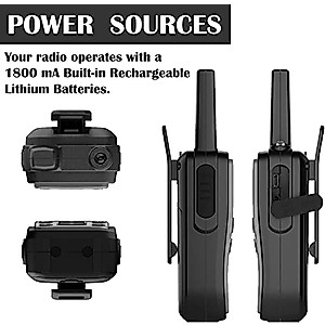 Long Range Walkie talkies, 2 Way Cb Radio Rechargeable, Camping Walky Talky for Adults, Survial Kits and Equipment, 142 Privacy Codes, & NOAA Weather Scan