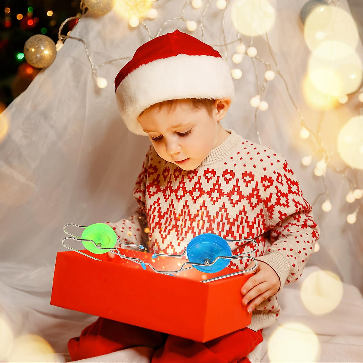 Cemirk Retro Kids Light Up Gyro Wheel Set - Includes 3 10-Inch Track Twisters, Spinning and Light Combo, to Capture Kid's Attention, Ideal for Easter, Birthdays, Christmas, and More