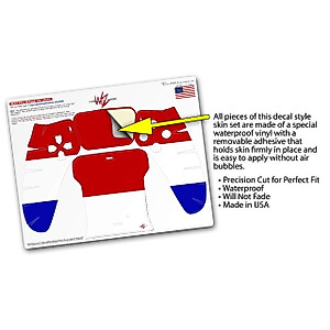WraptorSkinz Skin Wrap compatible with Sony PS5 DualSense Controller Red White and Blue (CONTROLLER NOT INCLUDED)