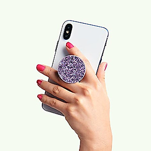PopSockets Phone Grip with Expanding Kickstand, Glitter PopGrip - Lavender
