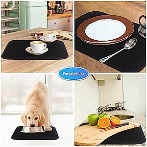 Sliding Mat for Ice Makers Countertop Mat, Absorbent Dish Drying Mat for Kitchen Counter, Ice Makers Accessories Fit Under Ice Maker, Neat, and Clean, Black