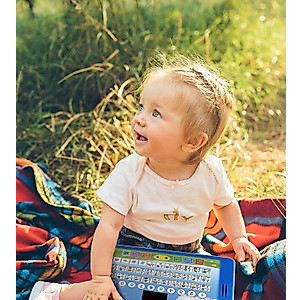 Boxiki kids Spanish-English Learning Bilingual Tablet Educational Toy with LED Screen Display. Learn Spanish and English with ABC Games and Spelling. Kids Love Our Interactive Educational Toys