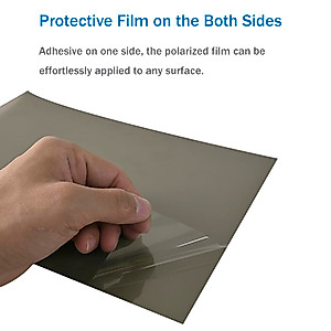 Polarized Film Sheets 2 PCS 7.8x5.9in/ 20x15cm Adhesive Polarizer Linear Polarizing Filter for Screen Educational Physics