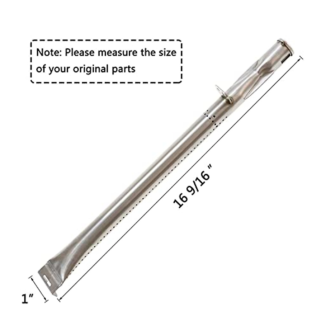 Hisencn 16 1/4 In Grill Grates Burner Tube and Heat Plate for DGF510SBP, BY15-101-001-02, GBC1461W, GBC1462W-C, GBC1555W-C, GBC1562W-C, BH13-101-099-01, BH15-101-099-02, GBC1362W, GBC1562W, BH14-101-0