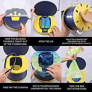 Travel Potty，Toddler Travel Potty，Portable Toddler Potty，Travel Potties Foldable ，Toddler Travel Potty Folding Toilet，Apply to Seat Emergency Toilet for Car, Camping, Outdoor, Indoor (Pink)