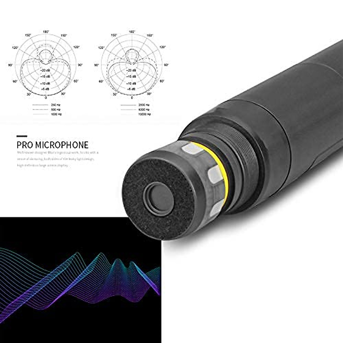 MicrocKing Wireless Microphone System, with 4 Handheld Mics, Metal Build, Fixed Frequency, Long Range 400ft, Ideal for Party/Wedding/Church/Conference/Speech